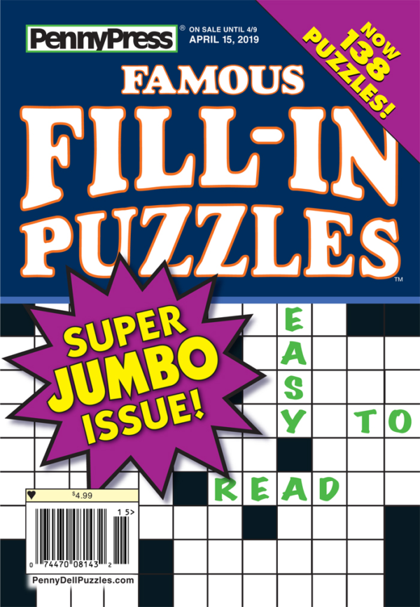 Fill Ins Subscriptions - Penny Dell Puzzles