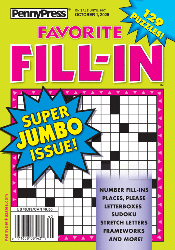 Favorite Fill-In - Penny Dell Puzzles