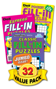 Penny & Dell Fill-In Puzzles Value Pack-32 - Penny Dell Puzzles