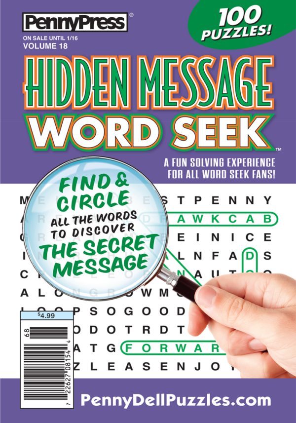 Hidden Message Word Seek - Penny Dell Puzzles