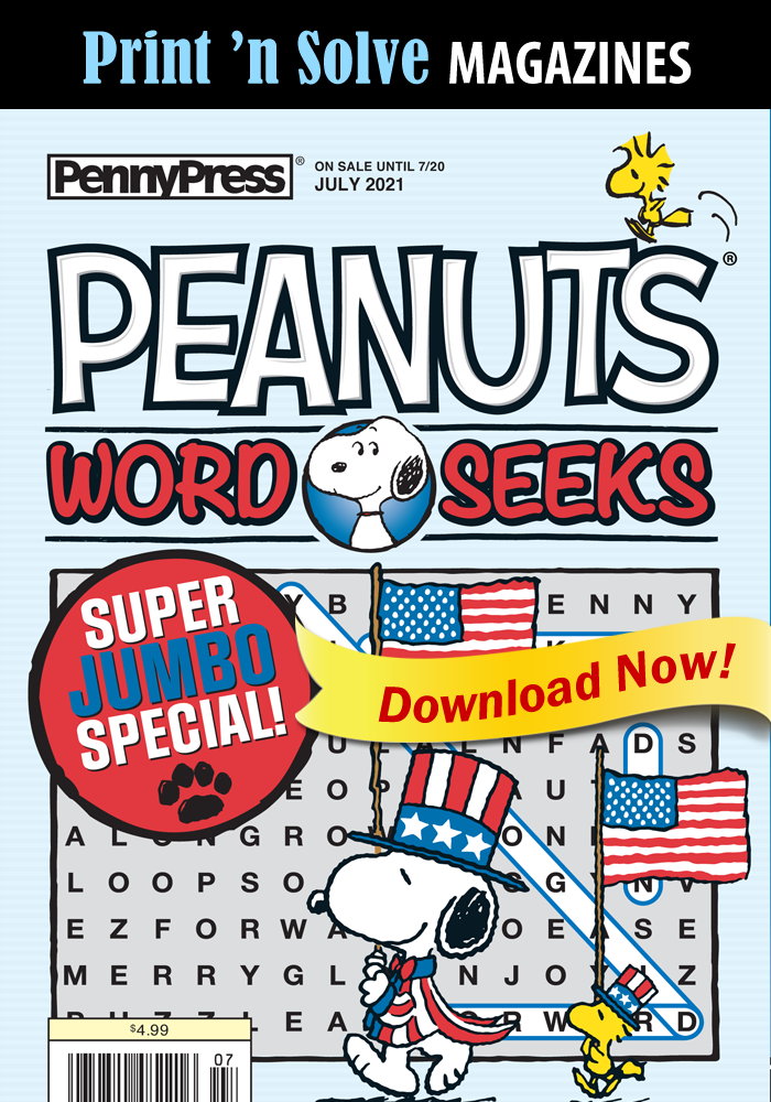 Puzzle Books Print ‘n Solve | Penny Dell Puzzles