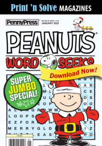 Print ‘n Solve Magazines: PEANUTS® Word Seeks - Penny Dell Puzzles