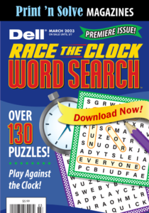Print ‘n Solve Magazines: Dell Race the Clock Word Search - Penny Dell ...
