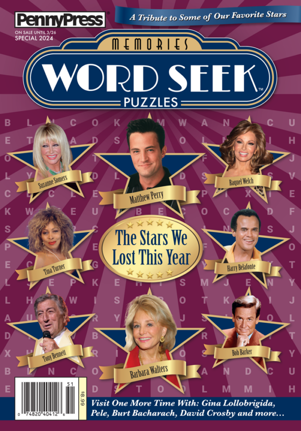Memories Word Seek Puzzles - Penny Dell Puzzles