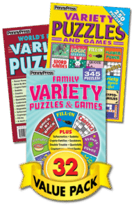 Variety Puzzles Value Packs - Penny Dell Puzzles