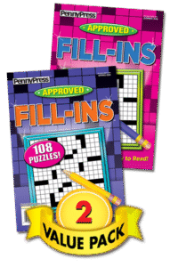 Approved Fill-Ins Value Pack-2 - Penny Dell Puzzles