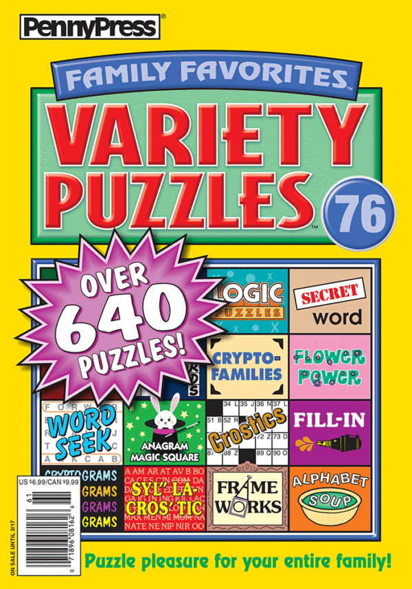 Family Favorites Variety Puzzles - Penny Dell Puzzles